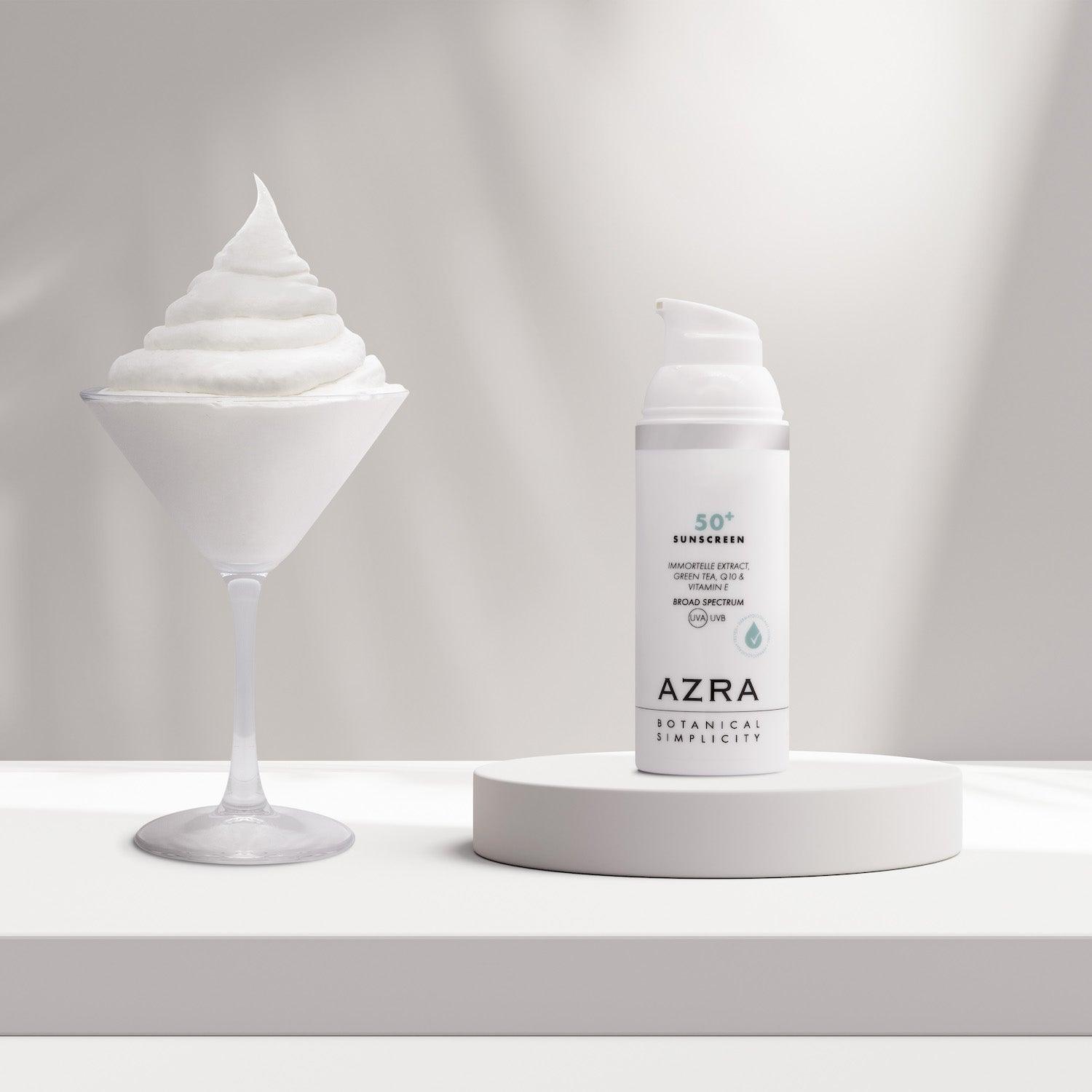Sunscreen SPF50+ – Lightweight Botanical Face Protection – AZRA ...
