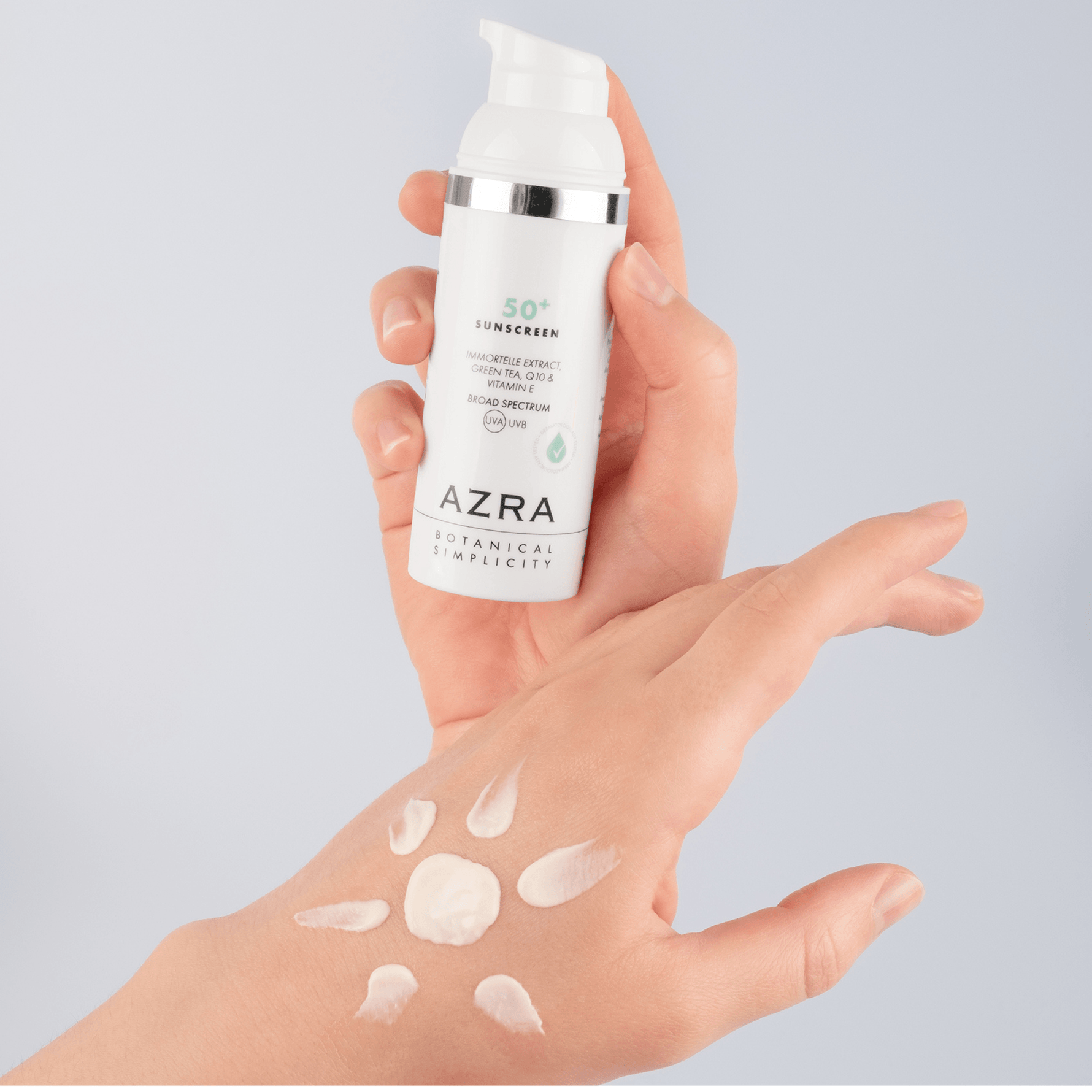 Sunscreen SPF50+ – Lightweight Botanical Face Protection – AZRA ...